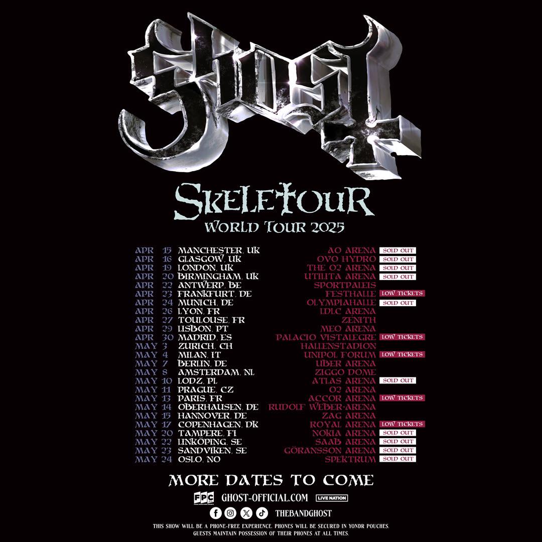 Ya ha arrancado el Skeletour de GHOST - Metal Korner